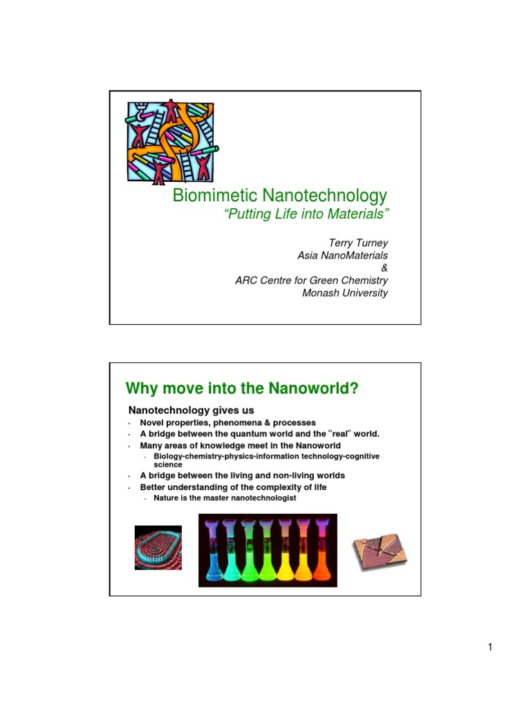 Biomimetic Nanotechnology: Why Move Into The Nanoworld? | PDF | Zinc Oxide | Viscosity