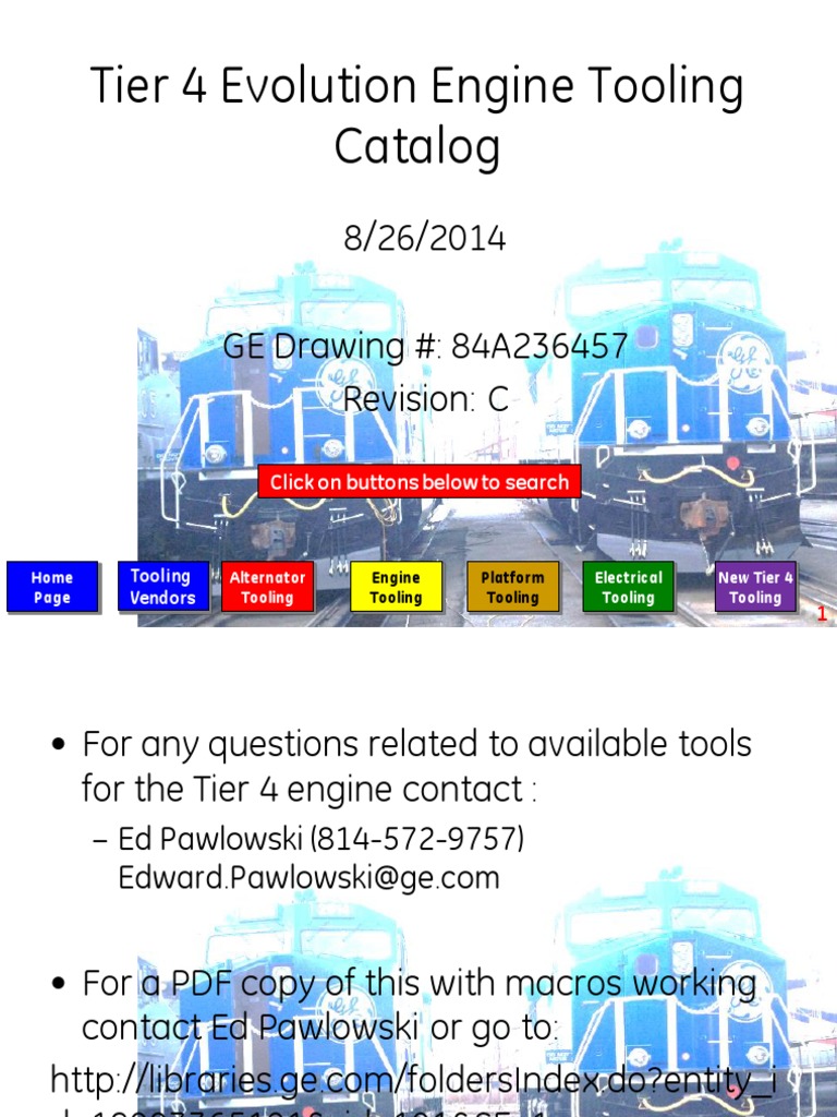 Tier 4 EVO Engine Tooling | PDF | Screw | Engines