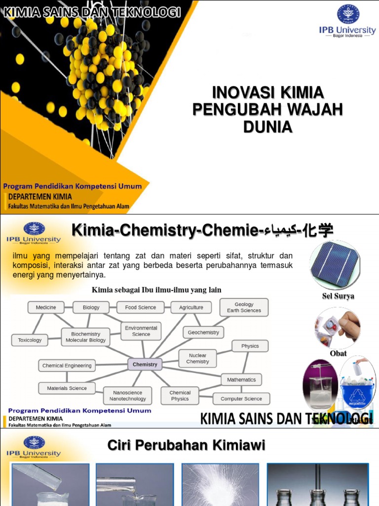 KIMST Pertemuan 1 - Invensi Kimia Pengubah Wajah Dunia | PDF