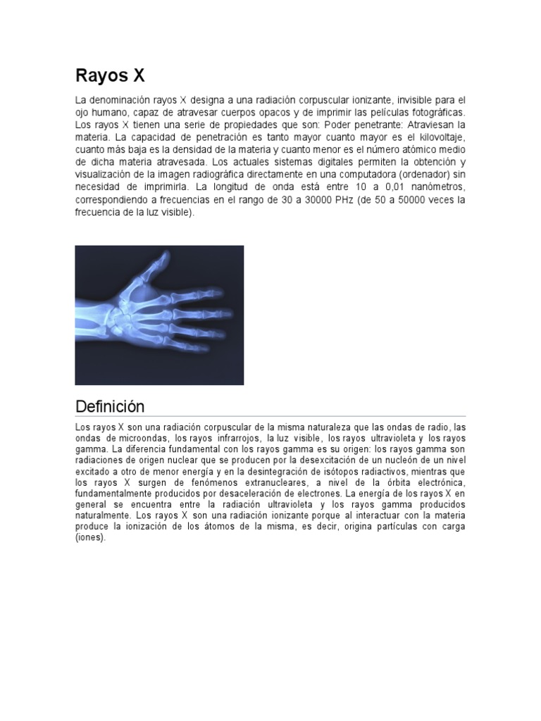 Rayos X... | Descargar gratis PDF | Rayo X | Rayo gamma
