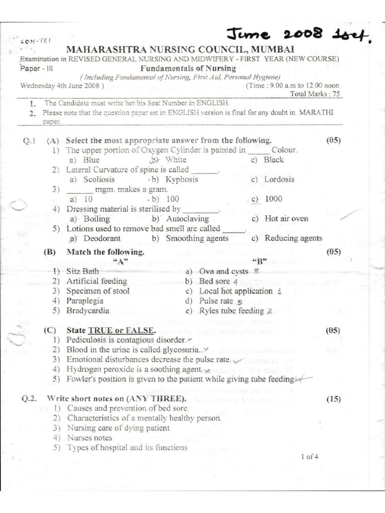 Nursing Foundation Paper | PDF