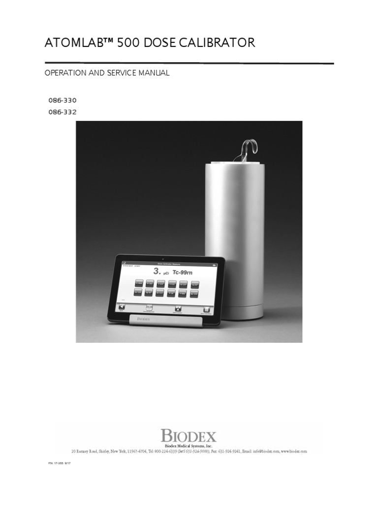 Atomlab 500 Dose Calibrator | PDF | Nuclear Medicine | Radionuclide
