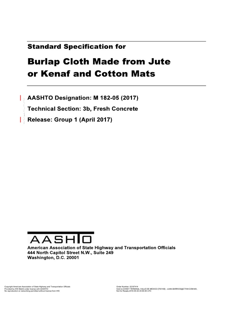 Aashto M 182 | PDF