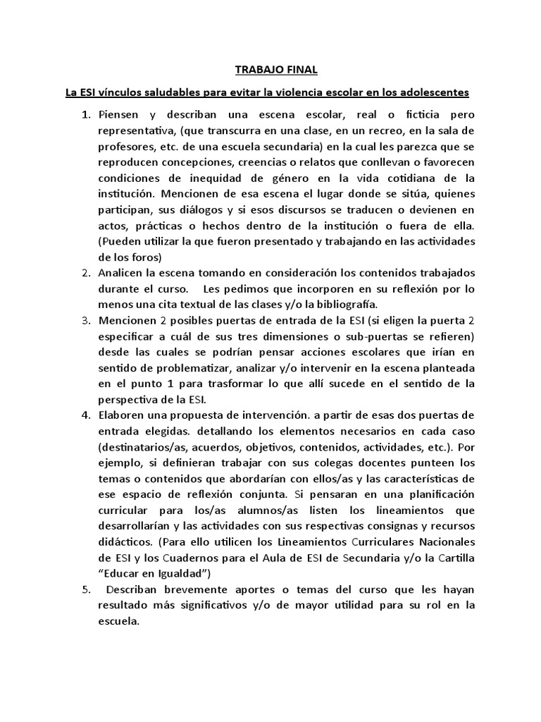 Esi Vinculos Saludables TF | PDF | Hombre | Masculinidad