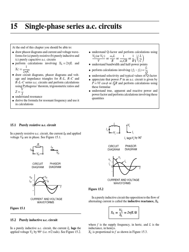 Single-Phase AC Circuit Analysis Guide | PDF | Electrical Impedance ...