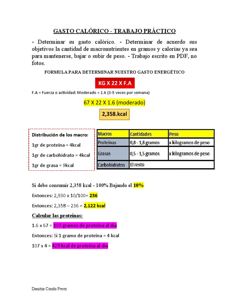 Gasto Calórico | PDF