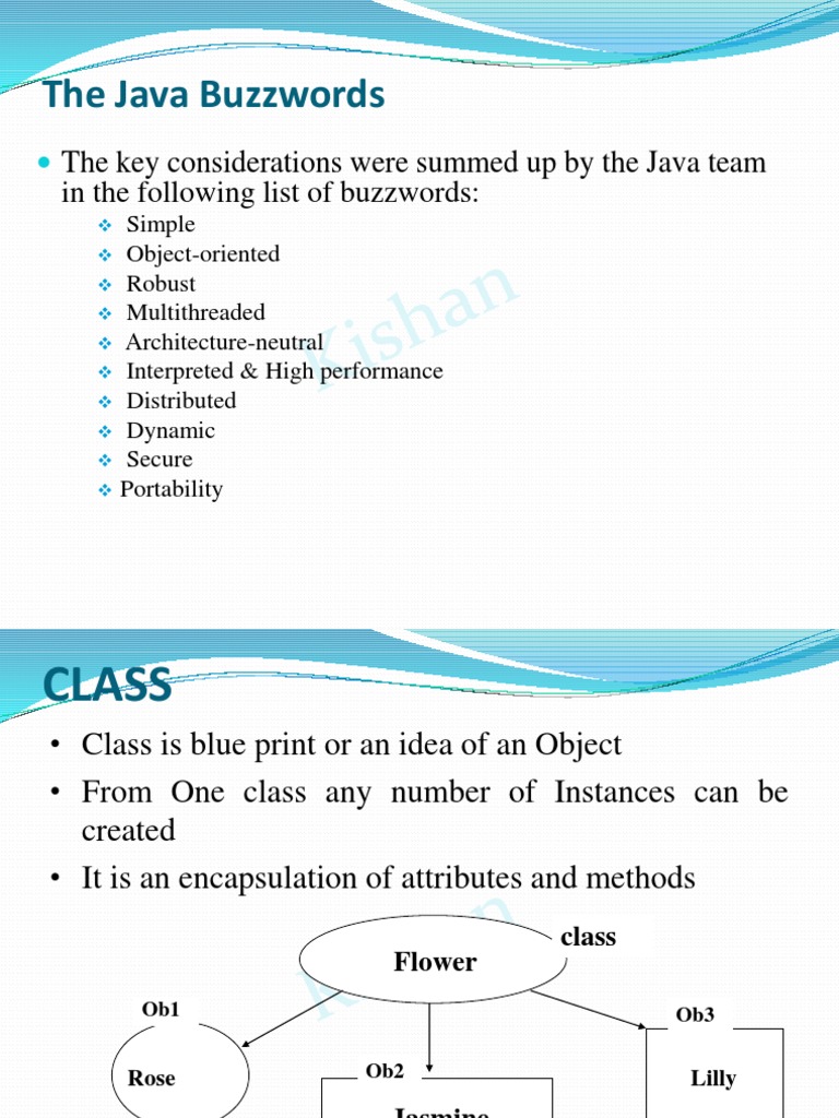 The Java Buzzwords: The Key Considerations Were Summed Up by The Java Team in The Following List ...
