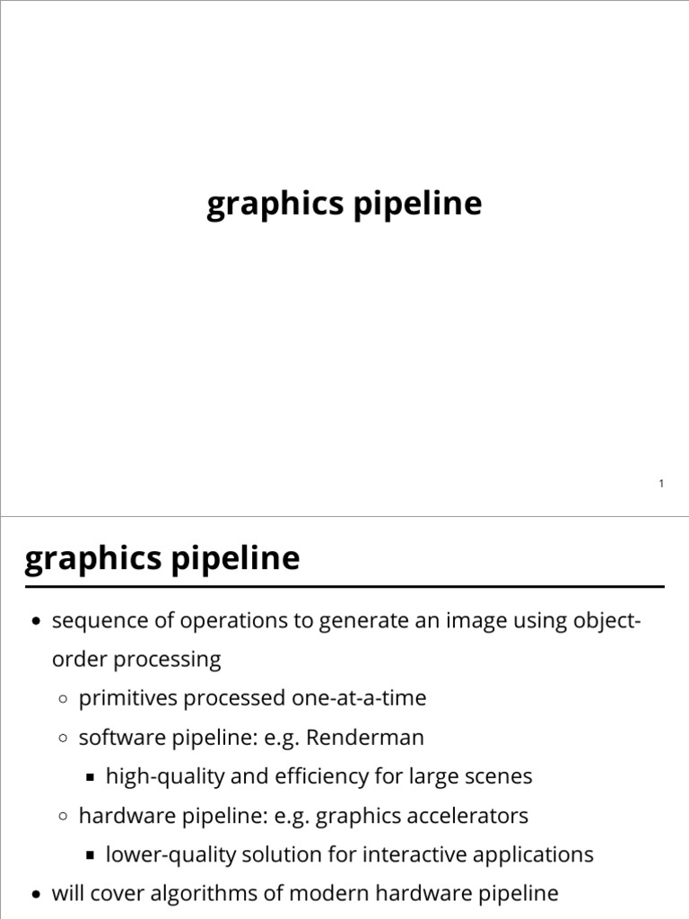 07 Pipeline | PDF | Shader | Computer Graphics 07 Pipeline | PDF | Shader | Computer Graphics