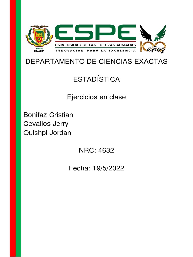 Ejercicios de Probabilidades G2 Bonifaz Cevallos Quishpi | PDF | Probabilidad | Science