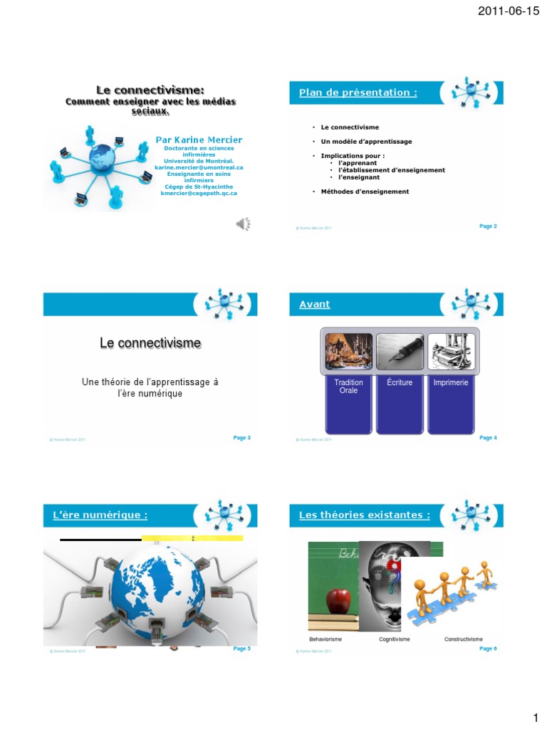 802 - Le Connectivisme: Comment Enseigner Avec Les Médias Sociaux | PDF | Apprentissage ...