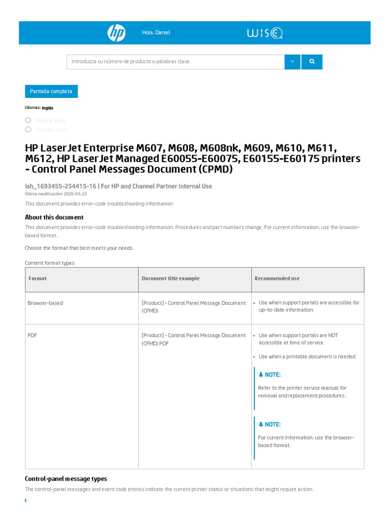 HP LaserJet Enterprise M607, M608, M608nk, M609, M610, M611, M612, HP ...