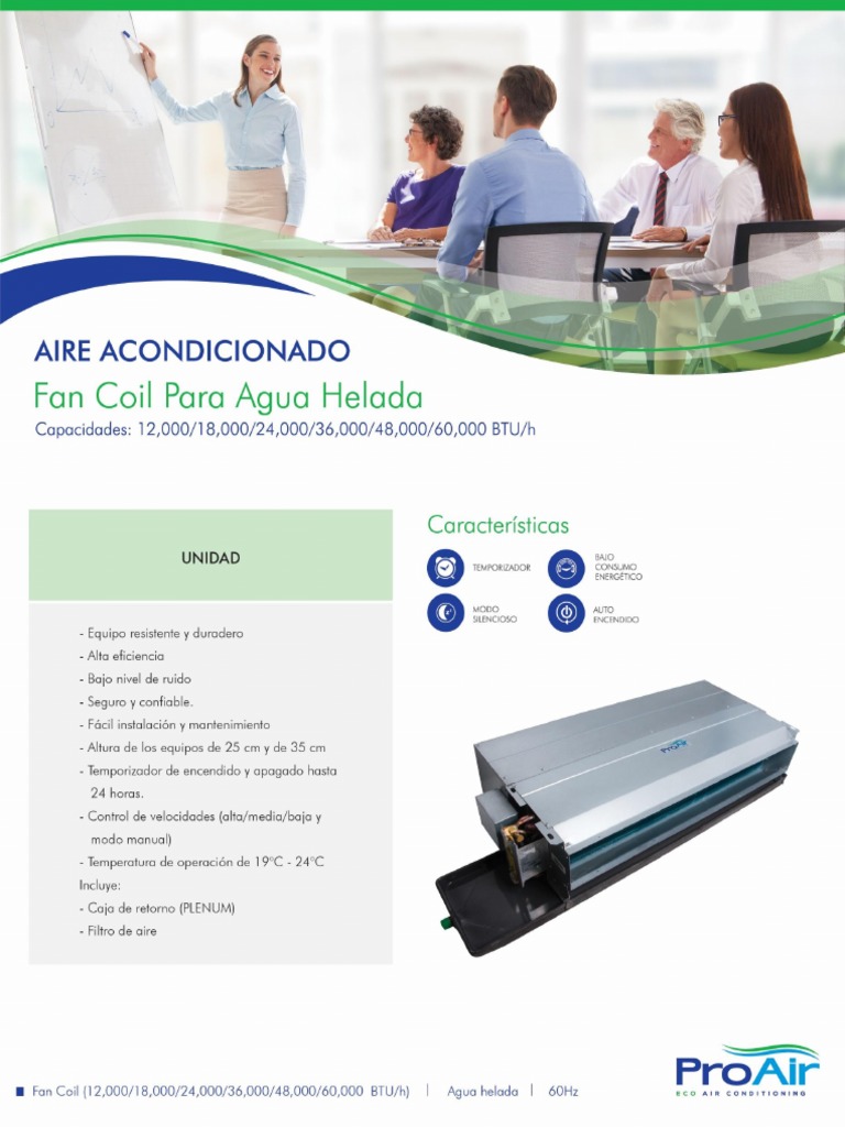 ProAir Fan Coil Agua Helada | PDF