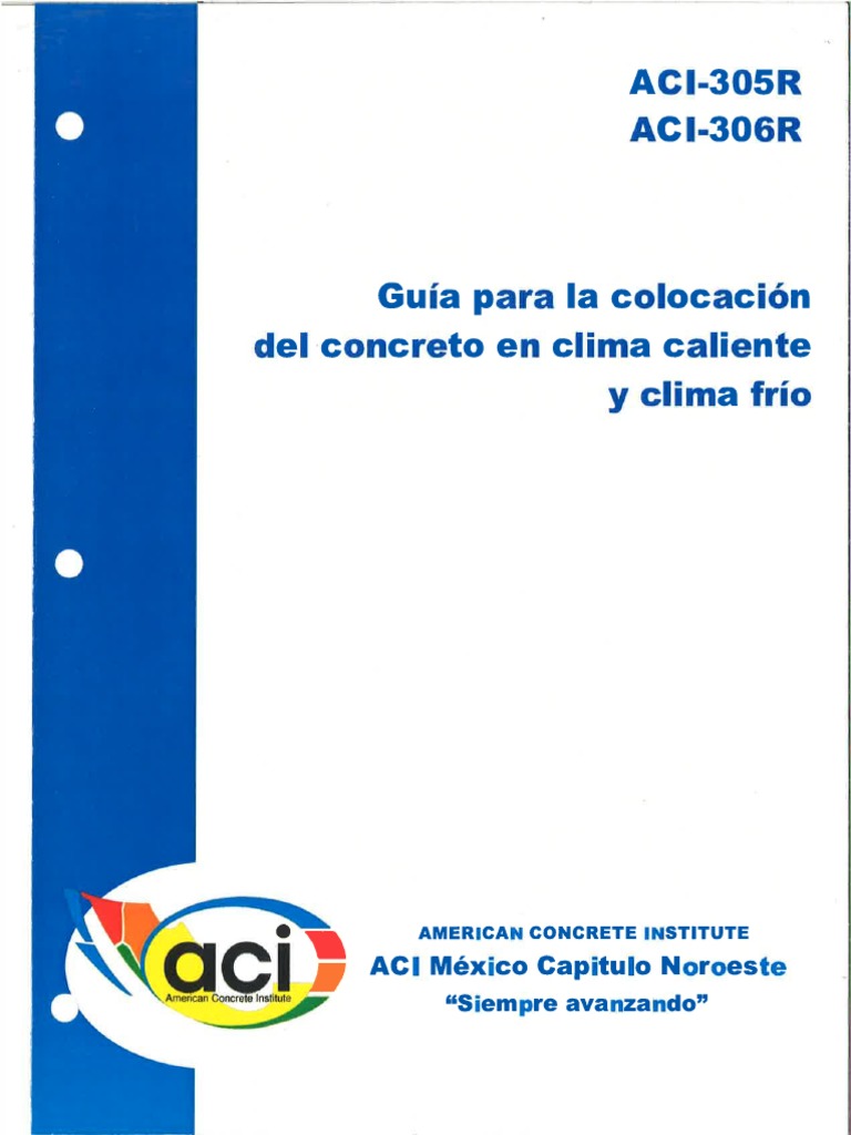 Aci 305R-10 Colocación de Concreto en Clima Caliente | PDF