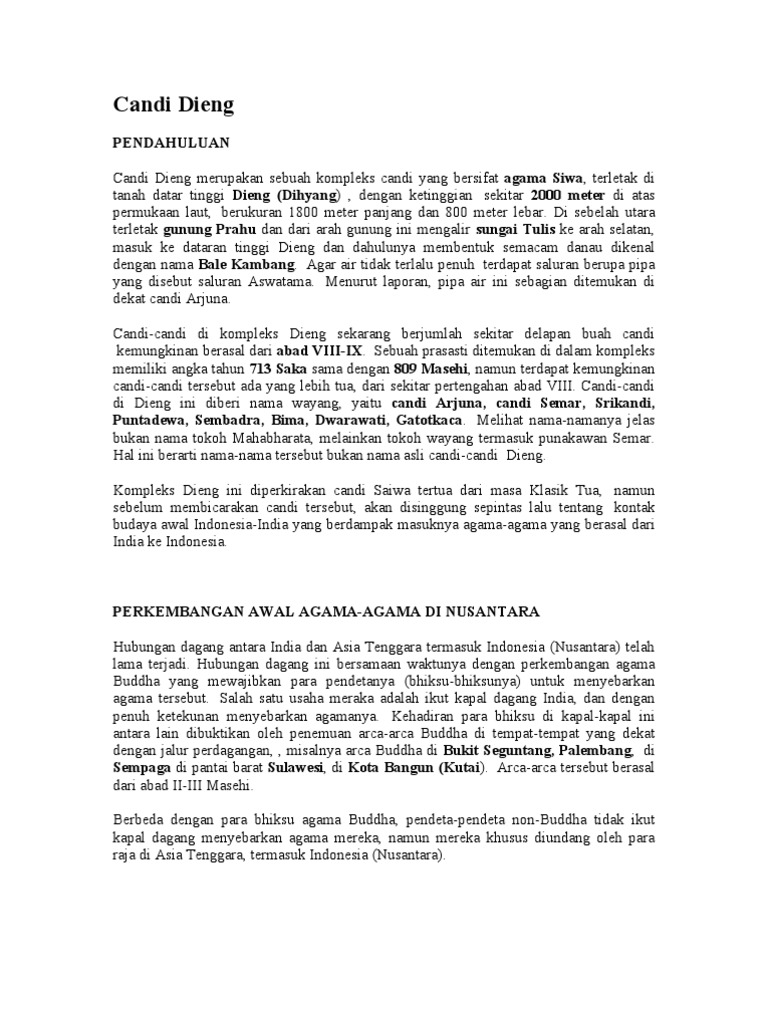 Candi Dieng | PDF