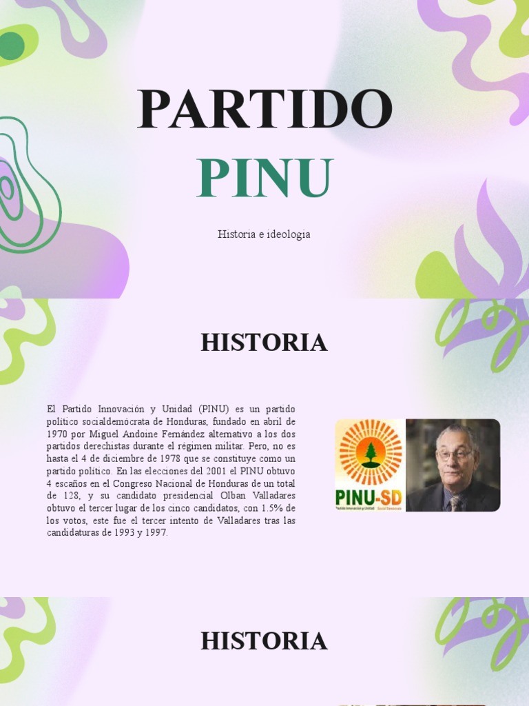 Historia y evolución del Partido PINU | PDF | Responsabilidad | Eventos ...