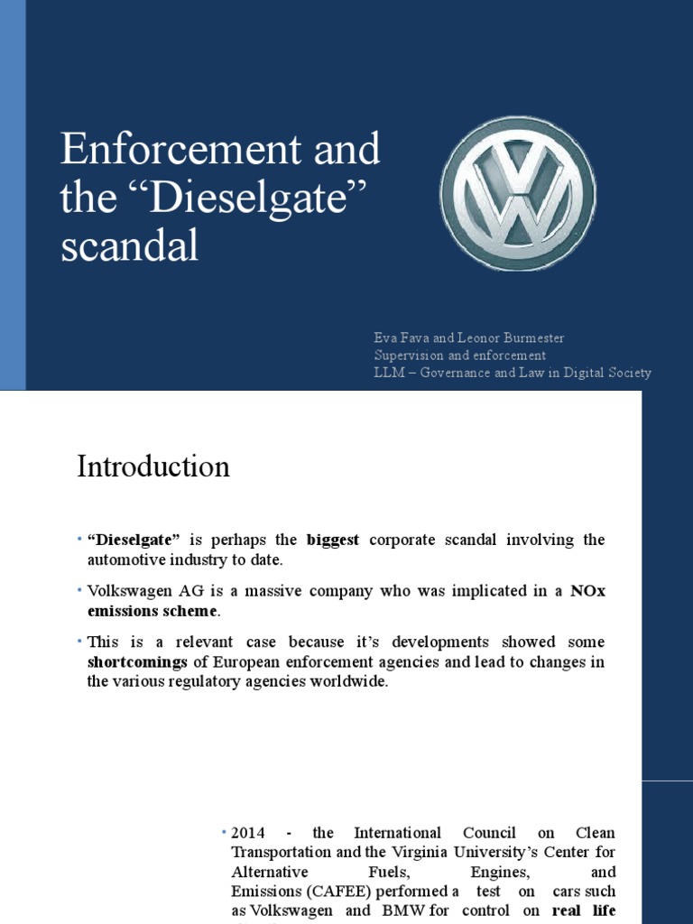 Enforcement and The "Dieselgate" Scandal | PDF | Volkswagen | Justice