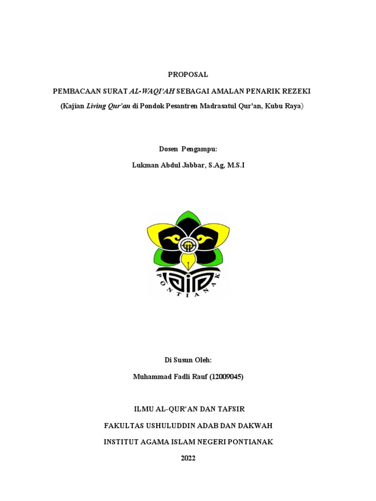 Proposal Mini | PDF | Agama & Spiritualitas