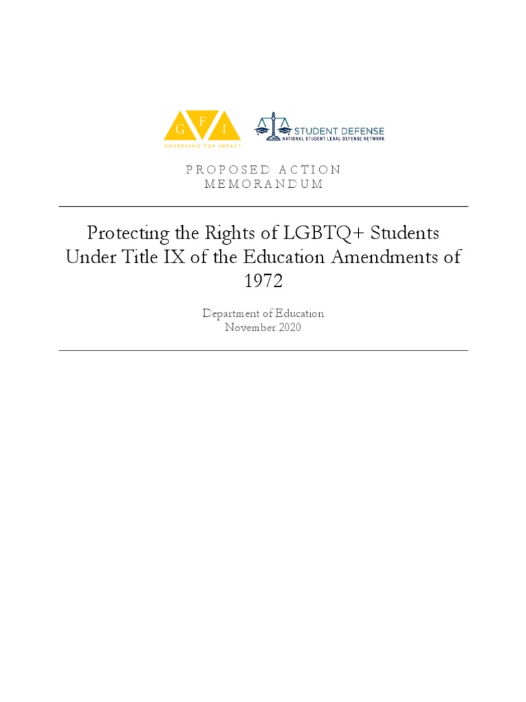04 Protecting The Rights of LGBTQ Students Under Title IX | PDF | Title ...