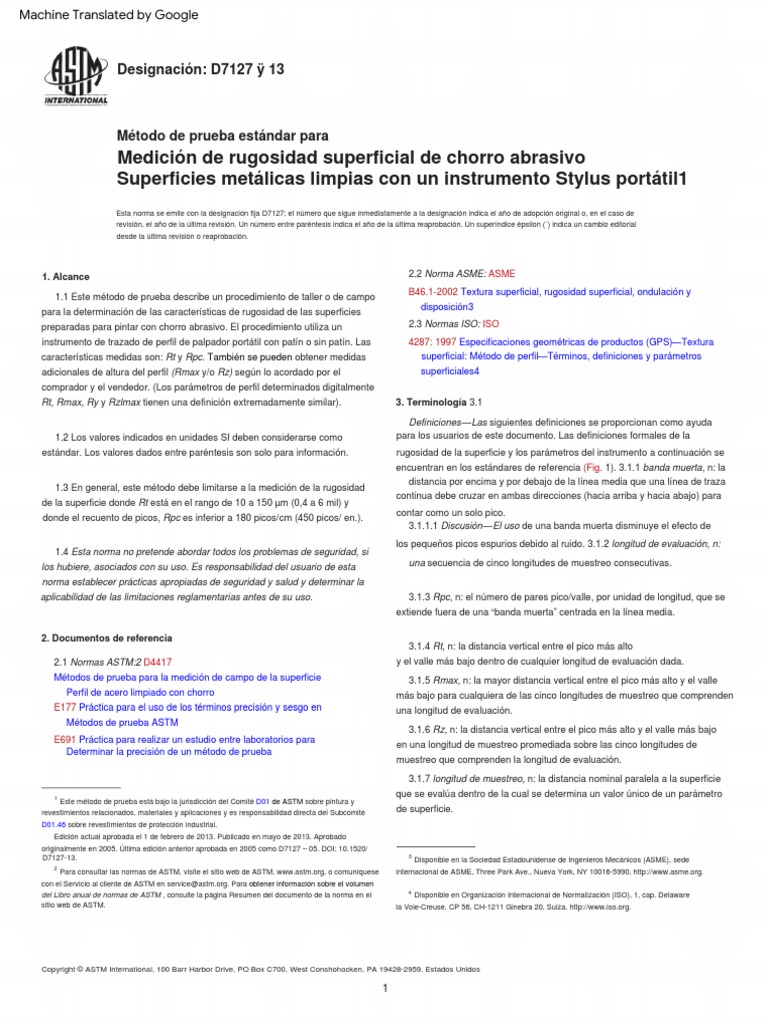 Astm d7127 13pdf PDF Free | PDF | Medición | Desviación Estándar