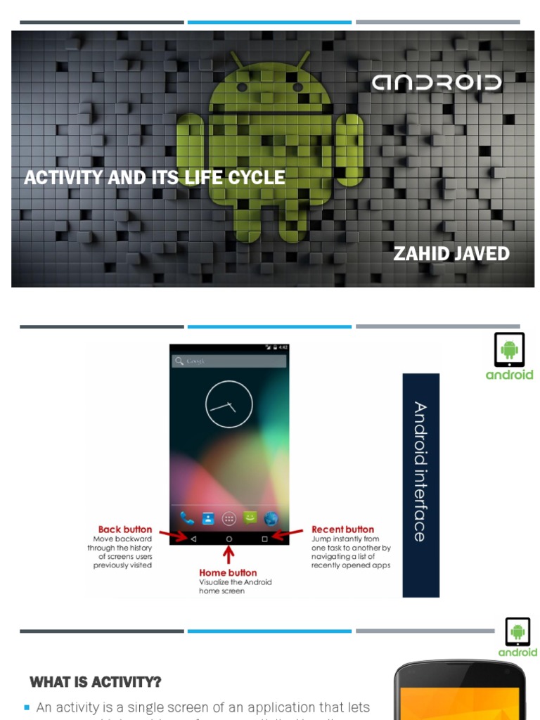 Android Activity Lifecycle Explained | PDF | Mobile App | Google Play