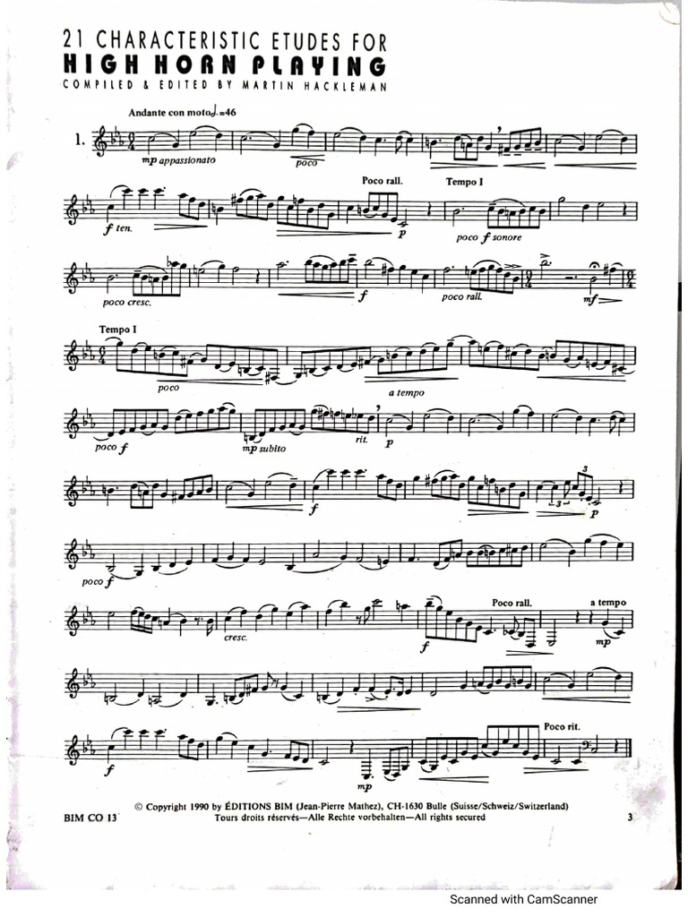 High Horn Etudes | PDF