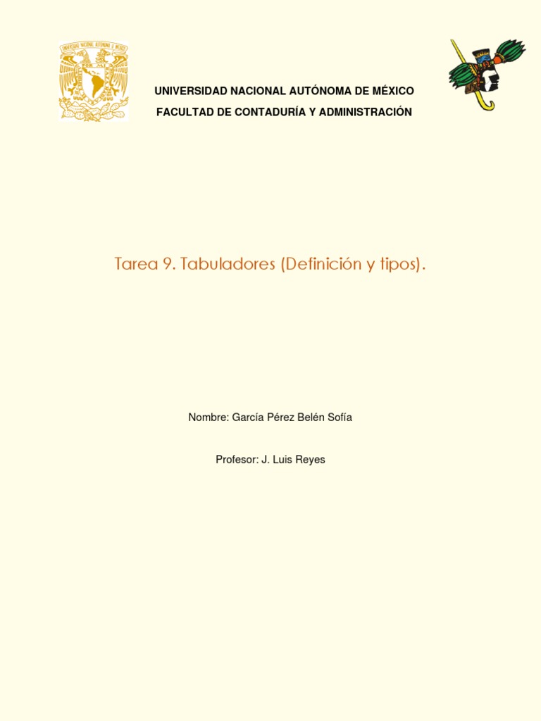 Definición y Tipos de Tabuladores | PDF