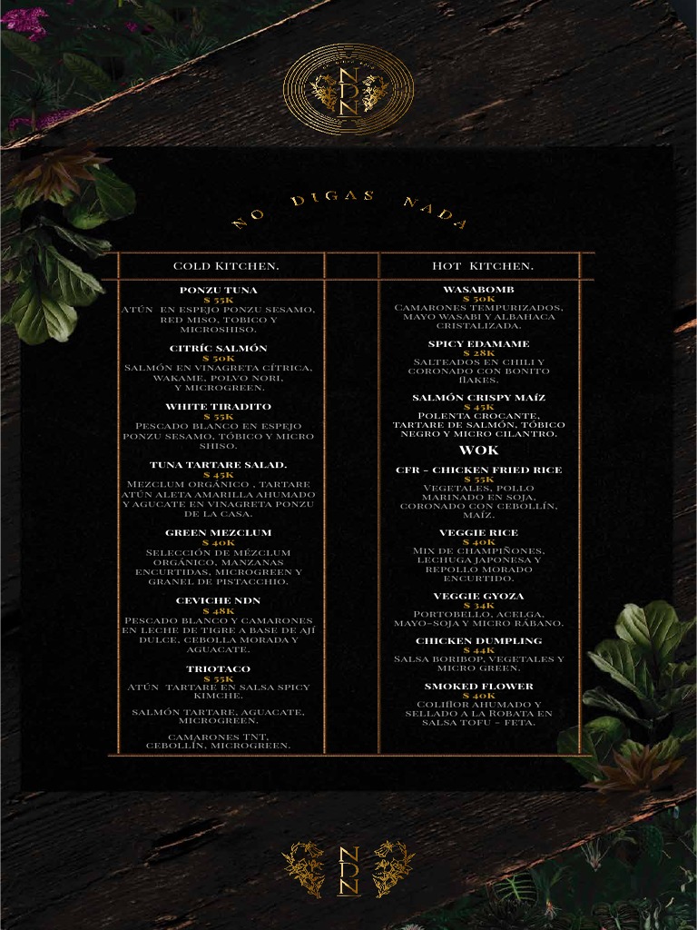 Menu NDN | Descargar gratis PDF | Ingredientes de comida | Alimentos