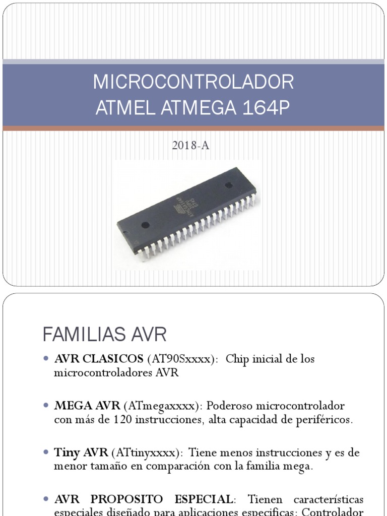 Microcontrolador Atmel Atmega 164P | PDF | Microcontrolador ...