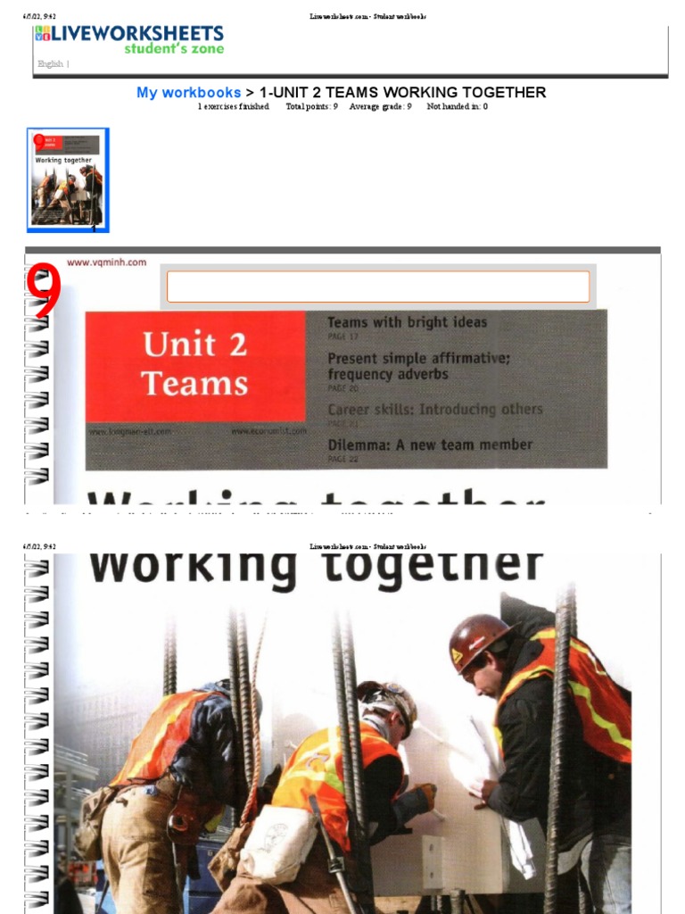 My Workbooks: 1-Unit 2 Teams Working Together | PDF | Business