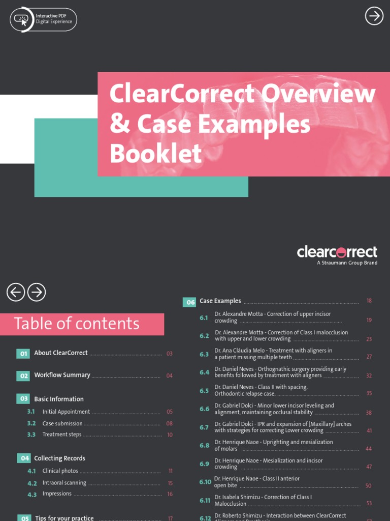 ClearCorrect Case Examples Booklet | PDF | Orthodontics | Dental Implant