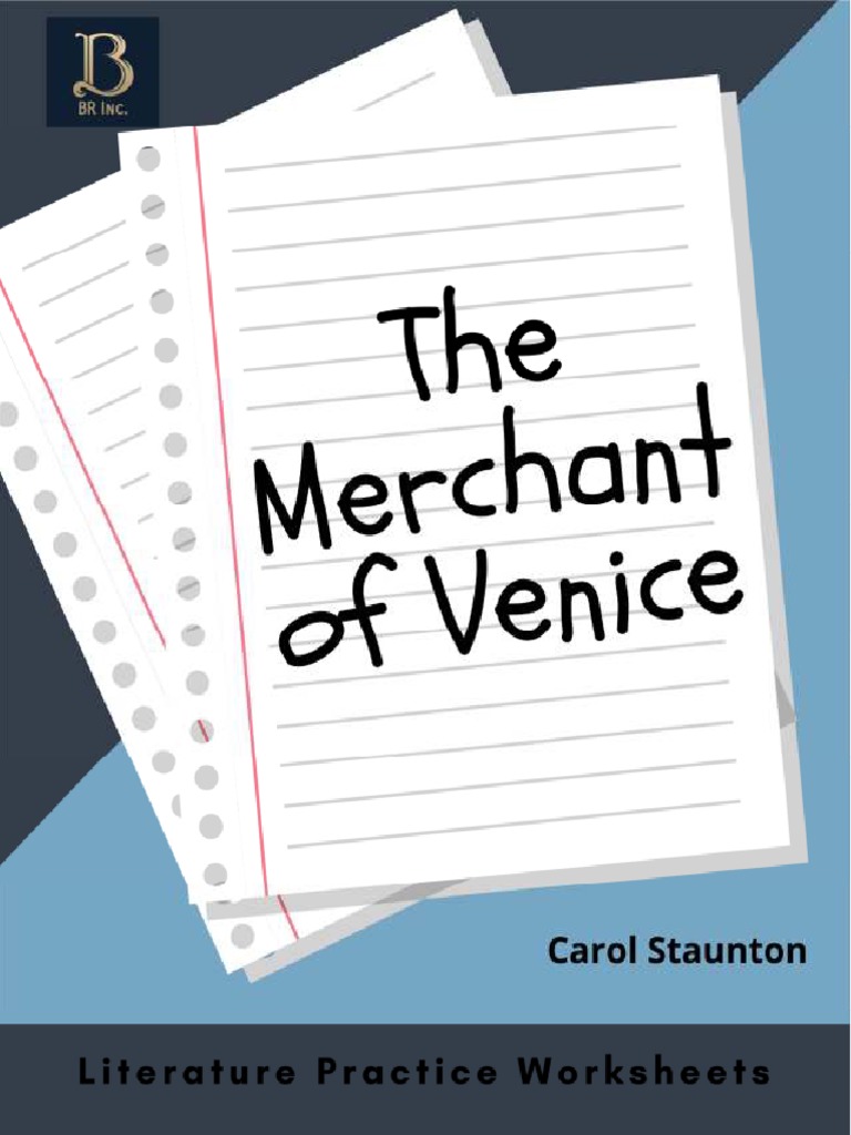 The Merchant of Venice Literature Practice Worksheets Sample Pages ...
