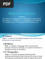 Levels of Stylistic Analysis | PDF | Word | Semantics