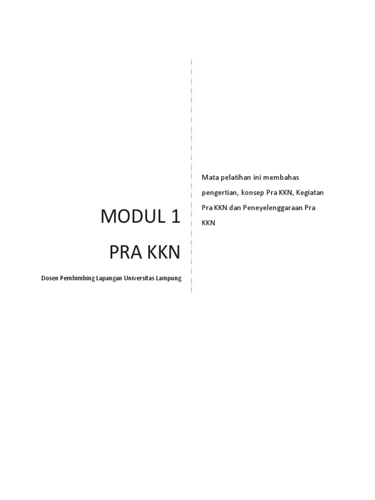 Modul 1 - Pra KKN | PDF