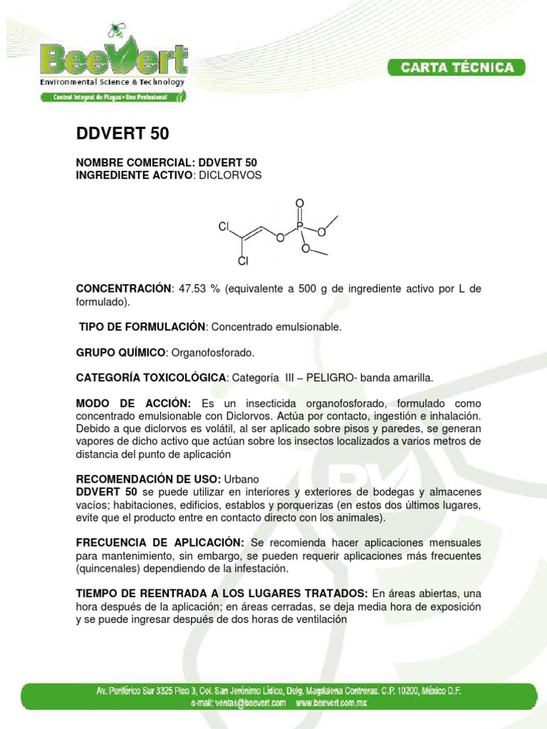 Ddvert 50 F T | PDF | Insectos | Insectos y humanos