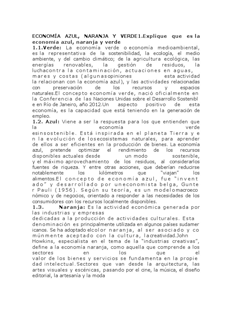 Economía Azul | PDF | Sustentabilidad | Entorno natural