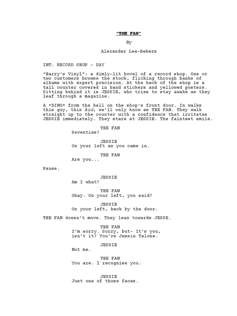 The-Fan (Script For Actors) | PDF | Art