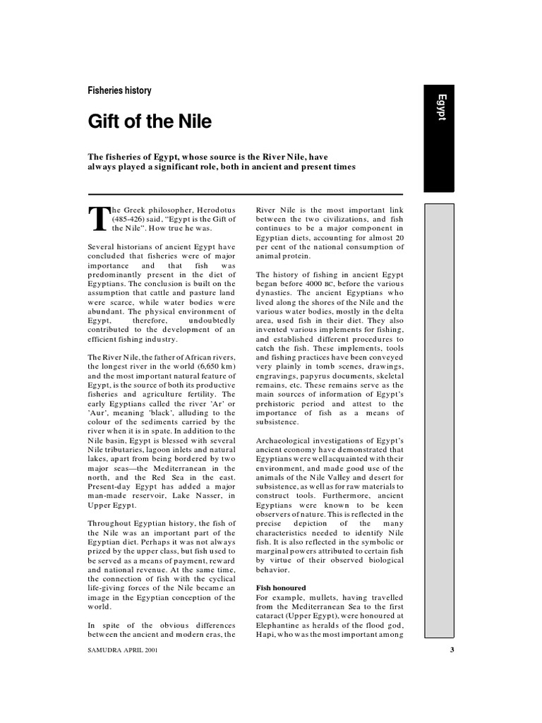 Gift of The Nile: Fisheries History | Download Free PDF | Ancient Egypt ...