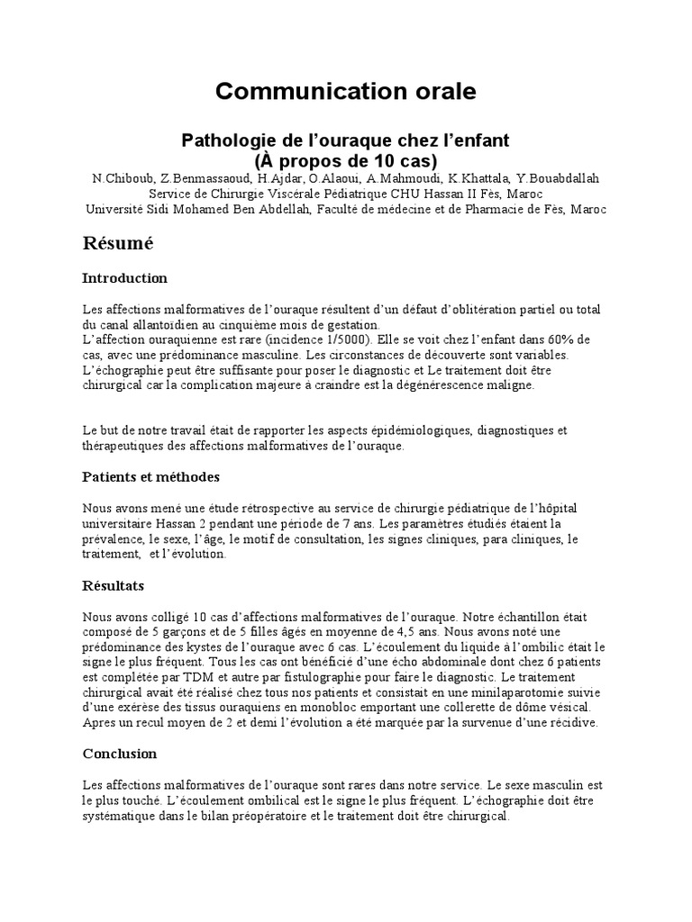 Pathologie de L'ouraque | PDF | Soins de santé | Sciences de la santé
