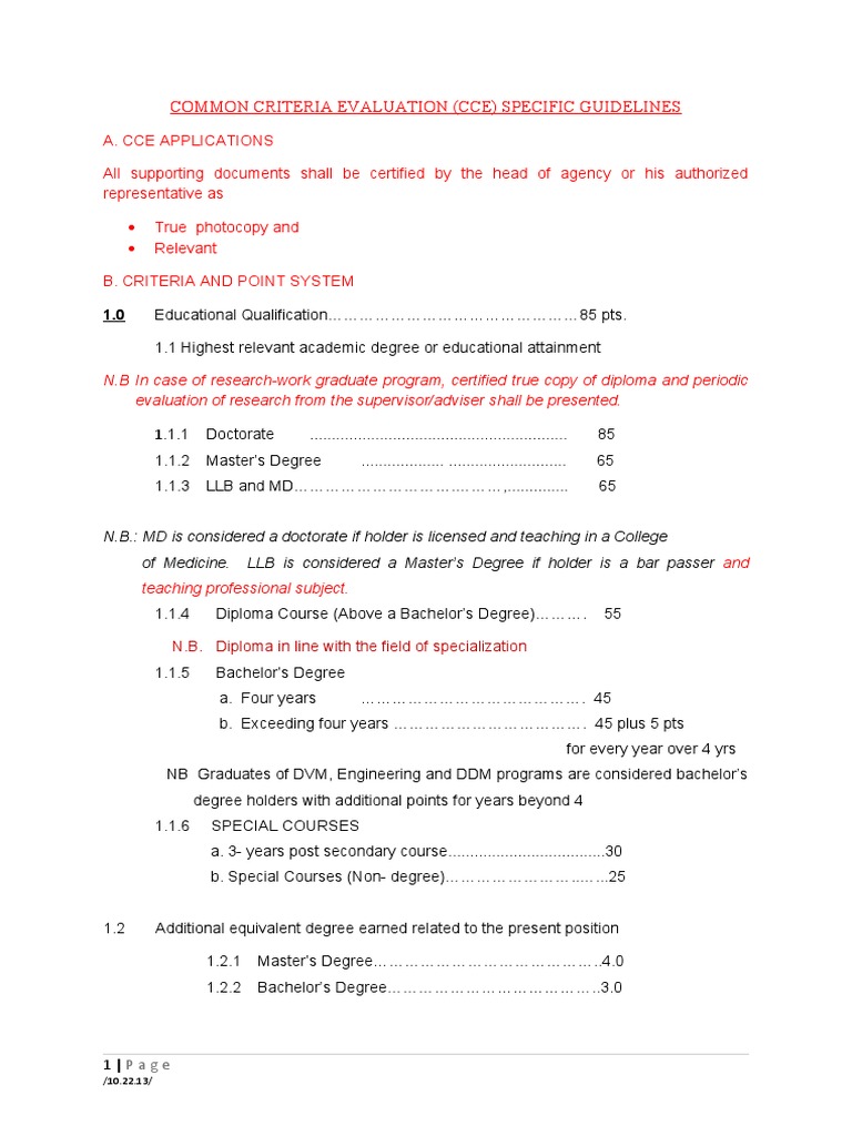 Common Criteria Evaluation (Cce) Specific Guidelines | PDF | Academic ...