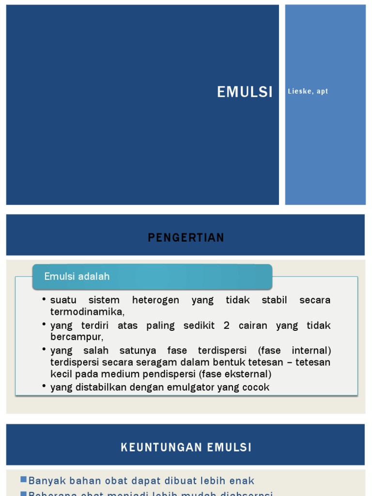 Emulsi | PDF