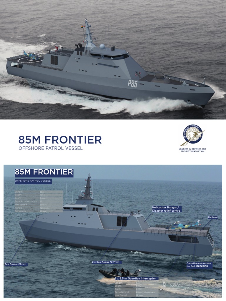 85M Frontier: Offshore Patrol Vessel | PDF | Naval Ships | Naval Warfare