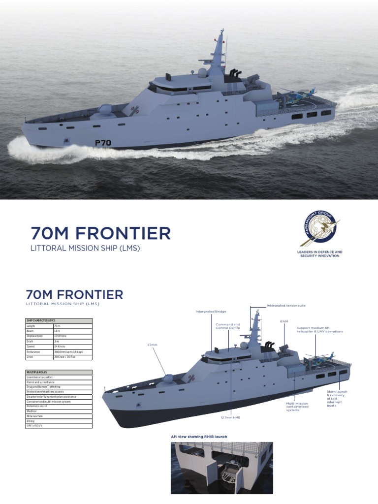 70M Frontier: Littoral Mission Ship (LMS) | PDF | Naval Ships | Warships