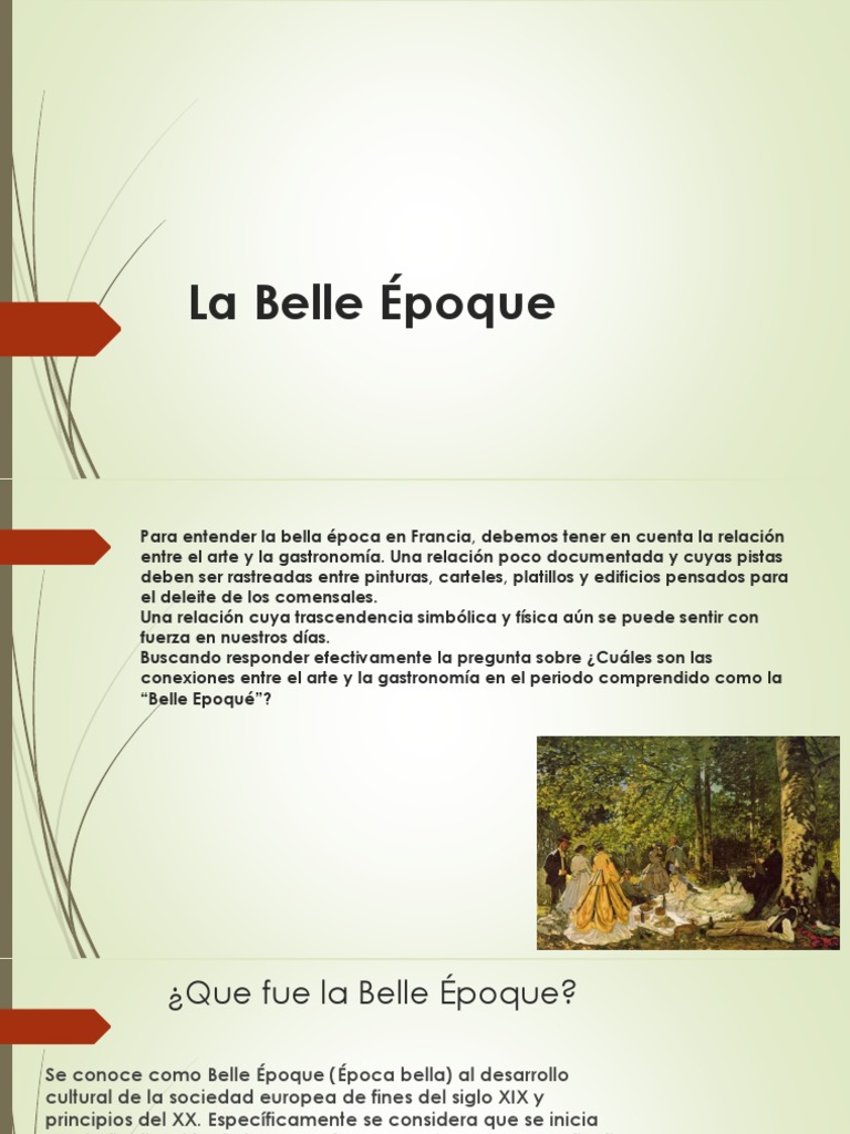 Conexiones entre arte y gastronomía en la Belle Époque | PDF | Alimentos