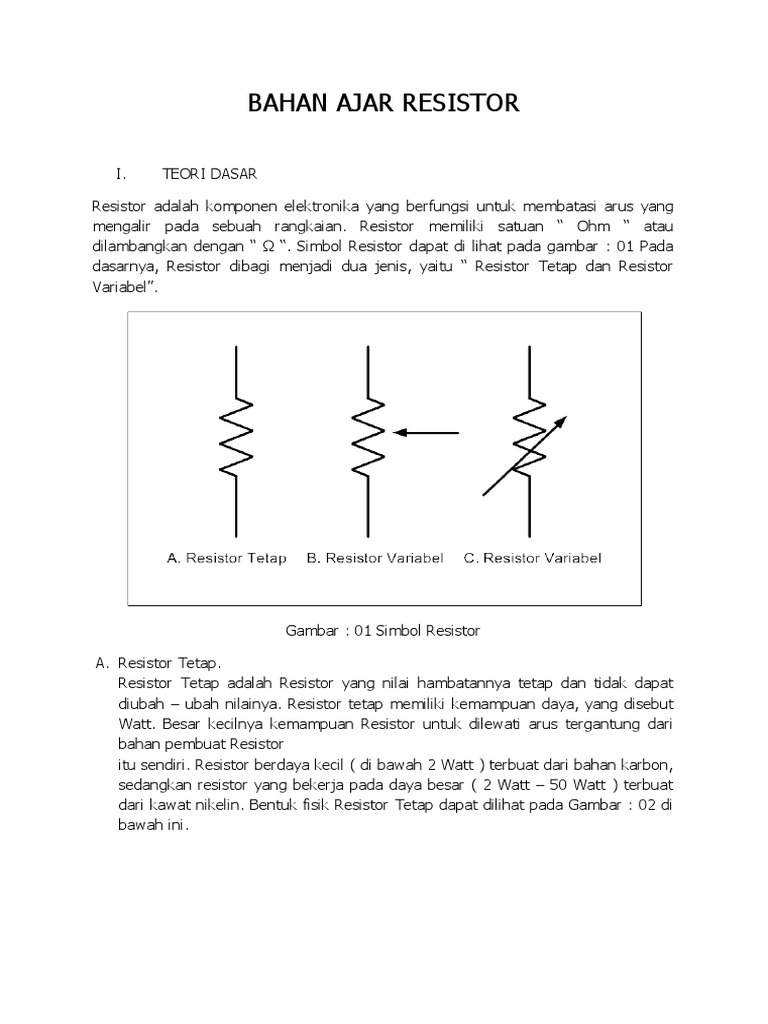 Bahan Ajar Resistor | PDF