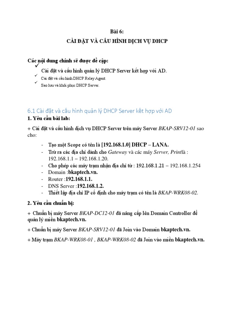 Chapter 6 - Implementing DHCP | PDF