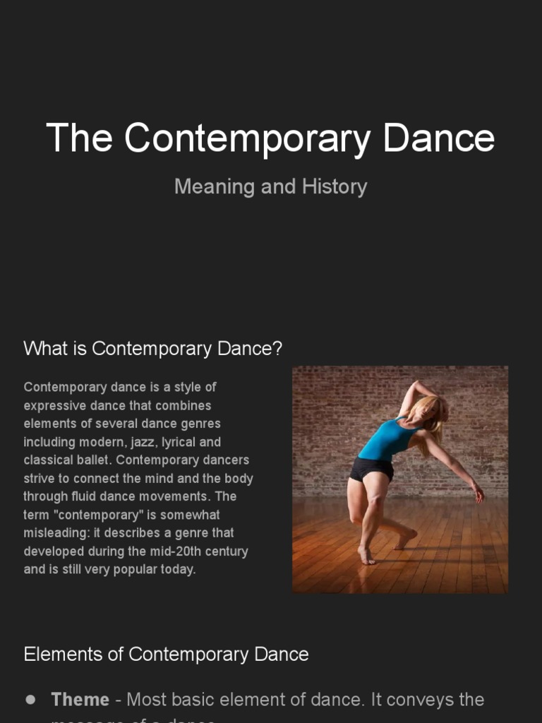 The Contemporary Dance: Meaning and History | PDF | Dances | Ballet