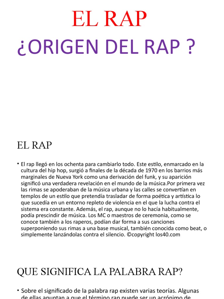 El Rap | PDF | Golpecitos | Música hip-hop