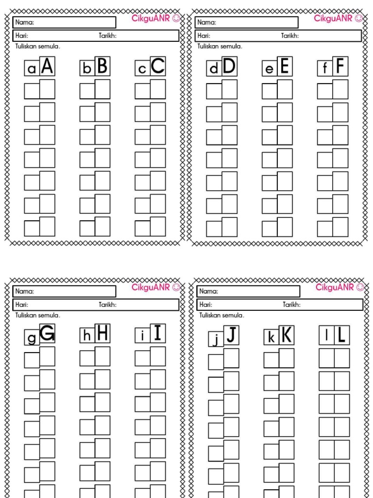 Latihan Menulis ABC | PDF