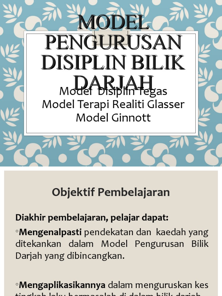 Topik 3 - Model2 Pengurusan Tingkah Laku | PDF
