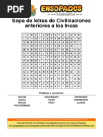 Sopa de Letras: Contaminación Ambiental | PDF | Contaminación ...